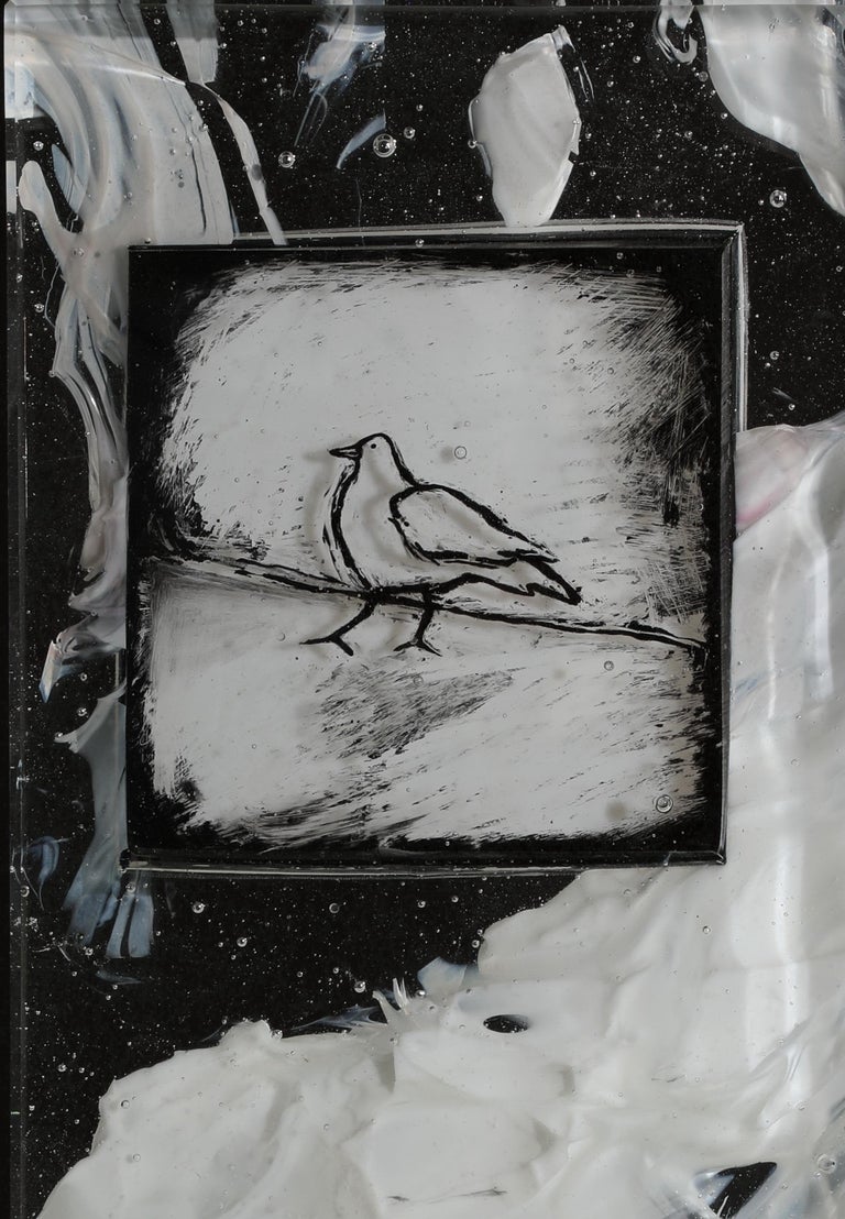 David Ruth - Contemporary Cast Glass Sculpture, 'Cloud Study: Bird ...