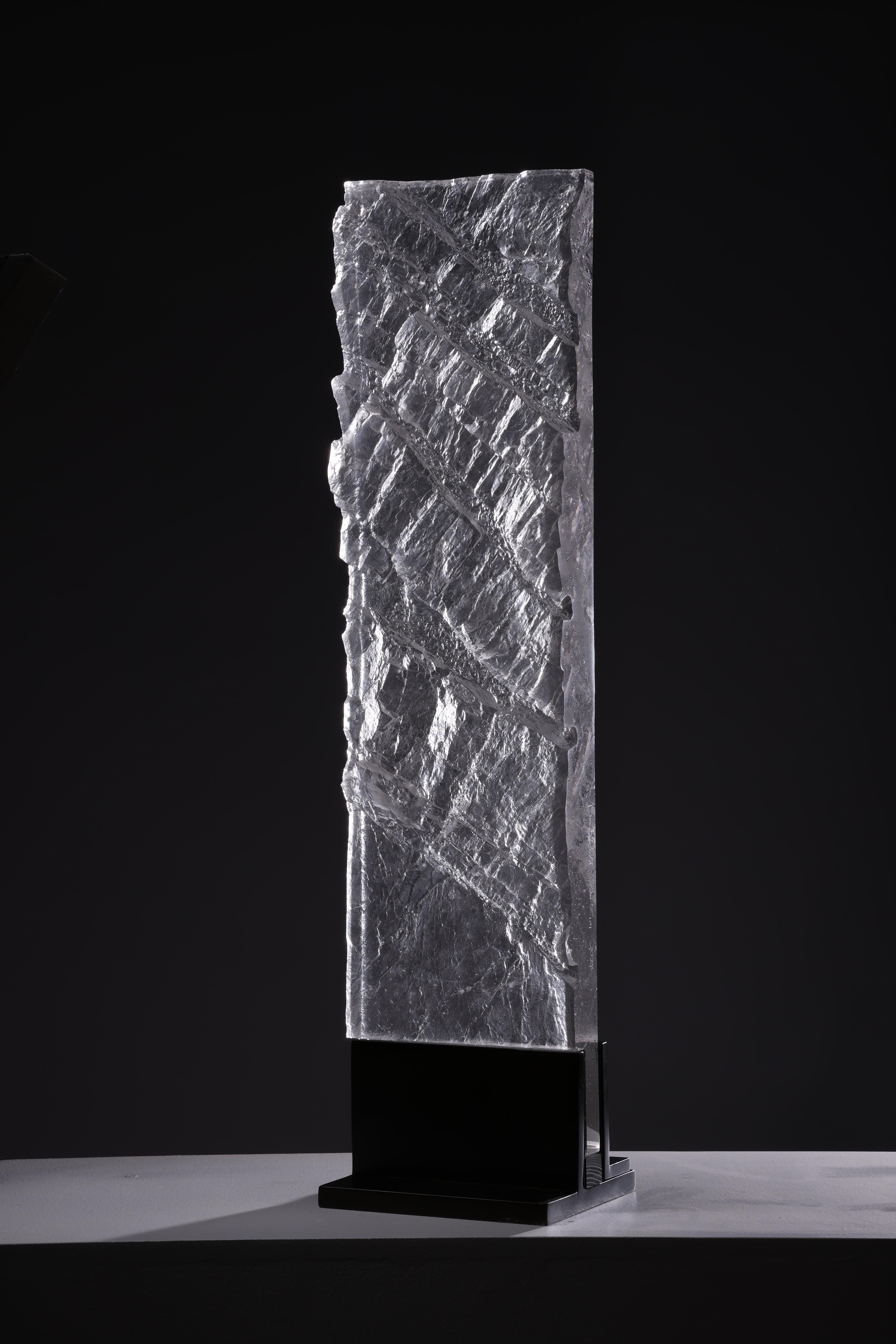 David Ruth - Contemporary Cast Glass Sculpture, 'Geologic Screen Series ...