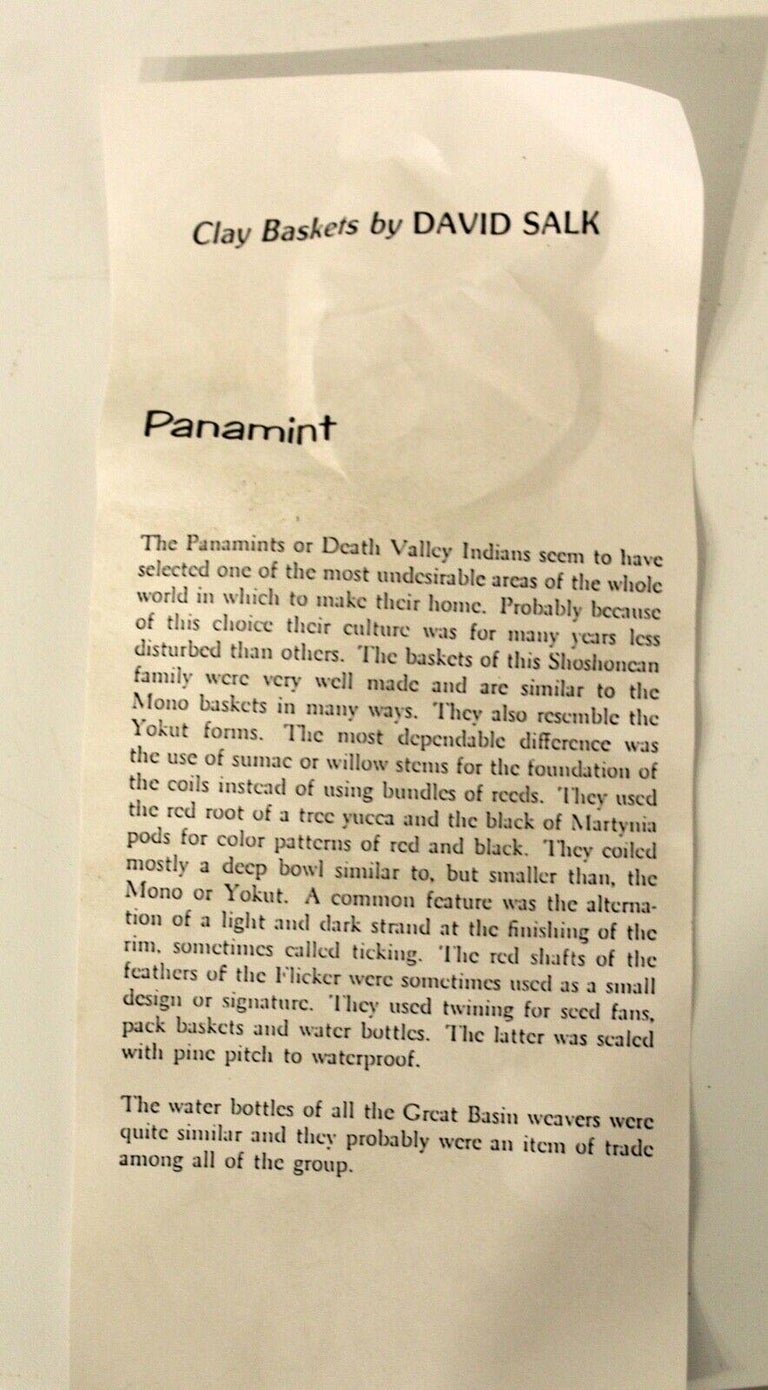 David Salk Washo Clay Bird and Insect Motif Pottery at 1stDibs