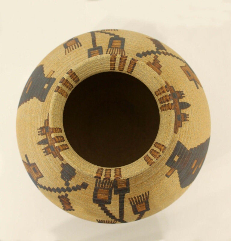 David Salk Washo Clay Bird and Insect Motif Pottery at 1stDibs