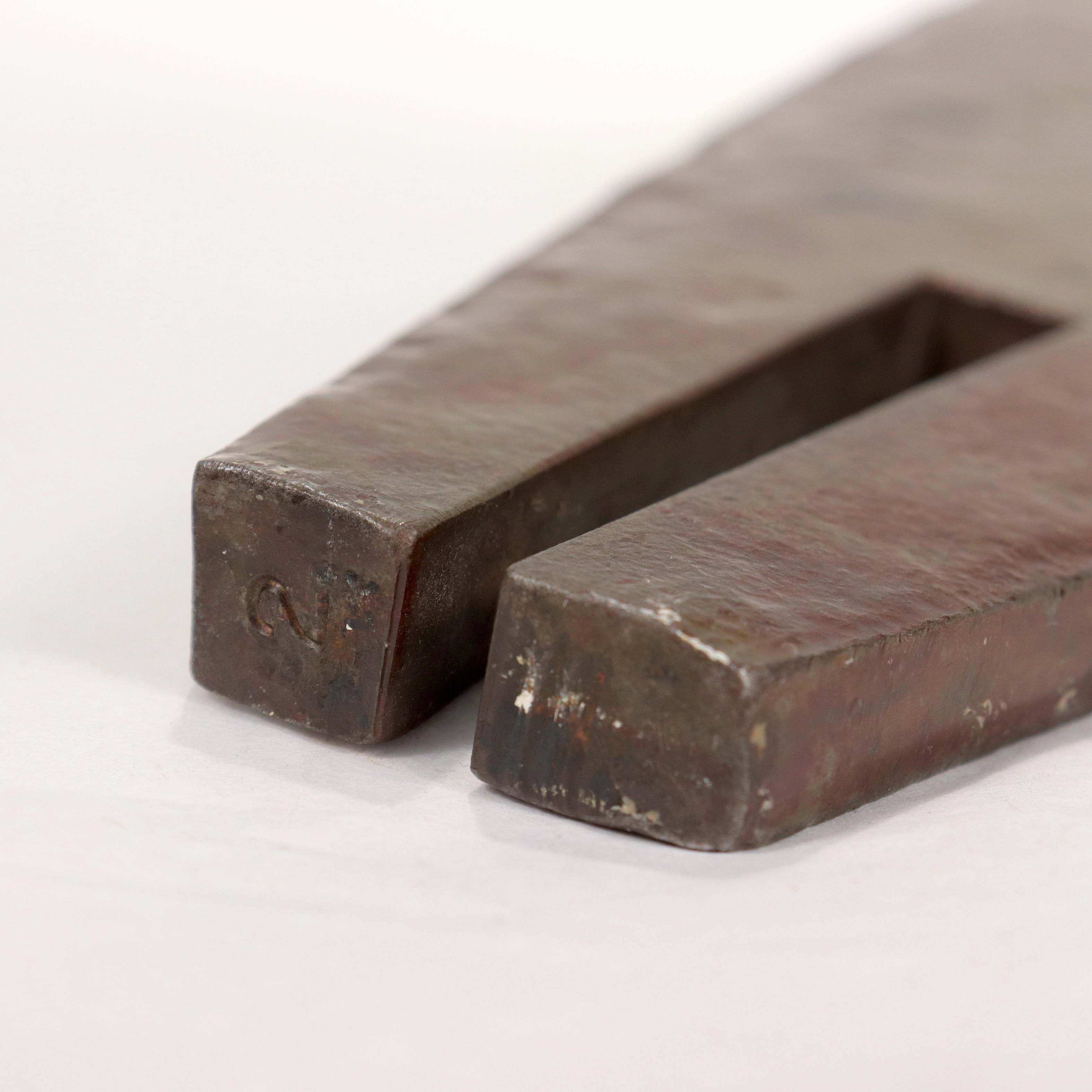 David Secrest Folded and Wrought Iron Wall Mounted Sound Sculpture at ...