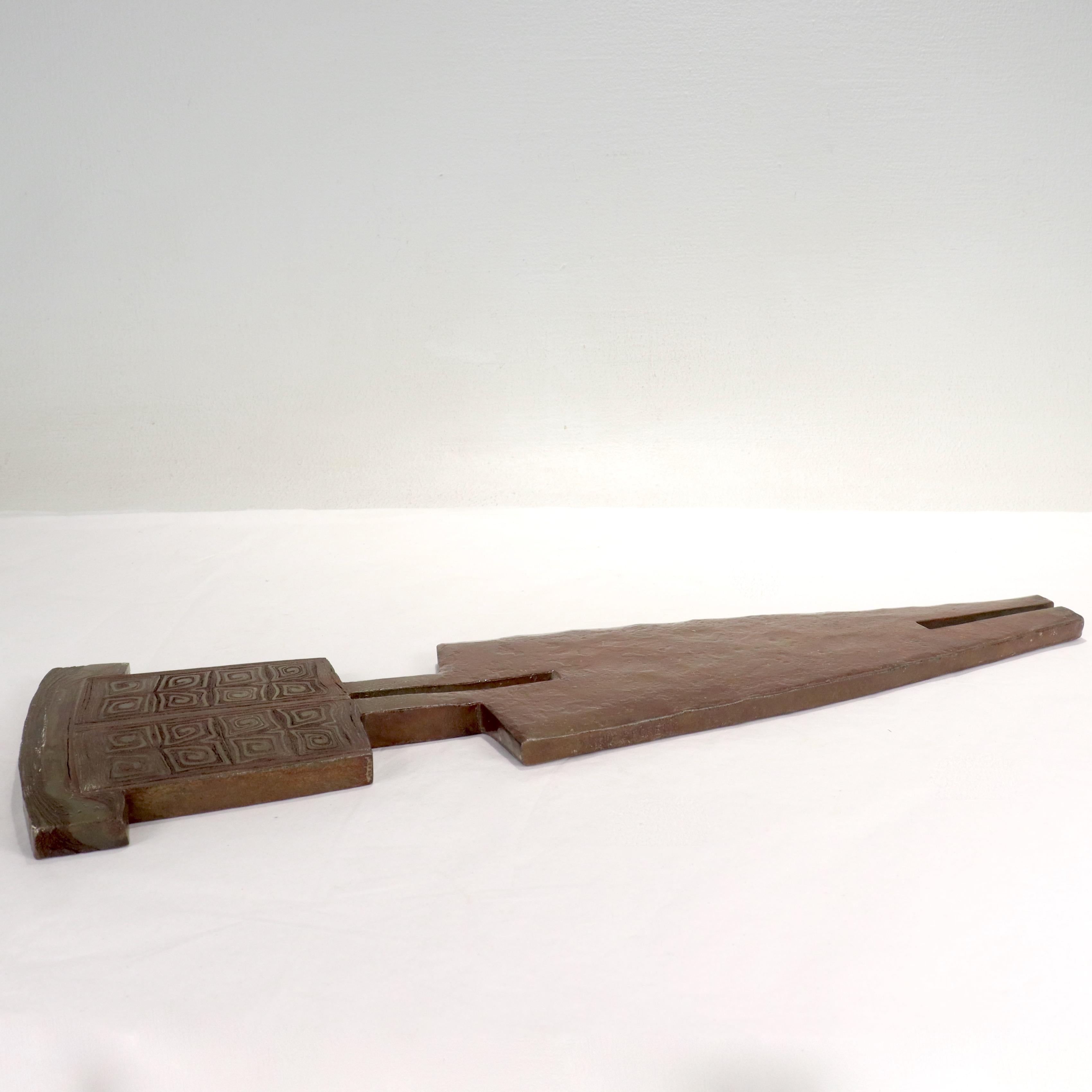 David Secrest Folded and Wrought Iron Wall Mounted Sound Sculpture at ...