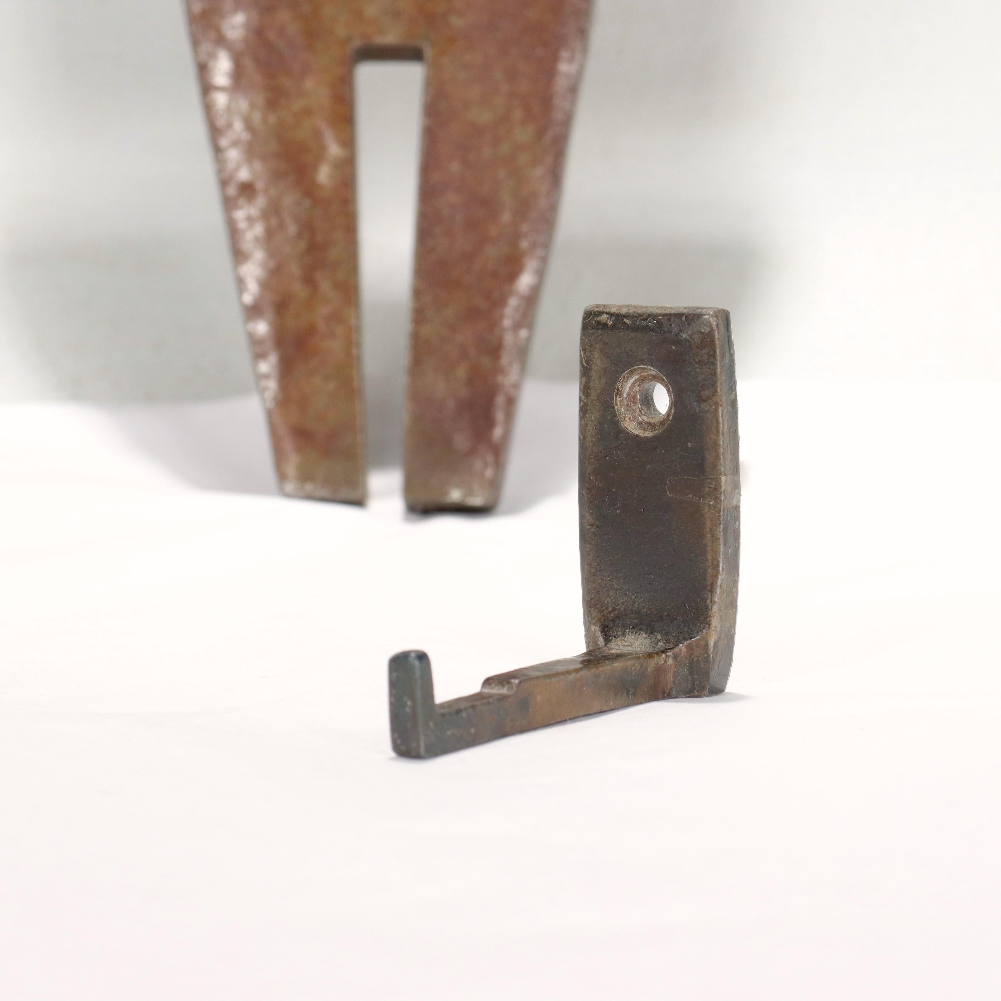 David Secrest Folded and Wrought Iron Wall Mounted Sound Sculpture at ...