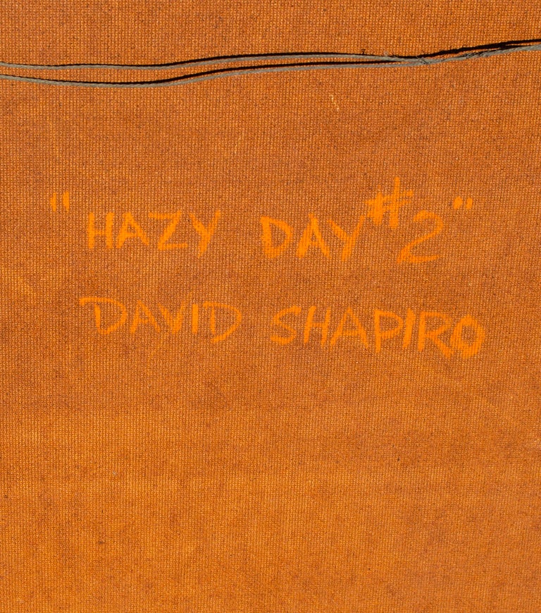 David Shapiro - Signed David Shapiro Modernist Yellow Landscape For ...