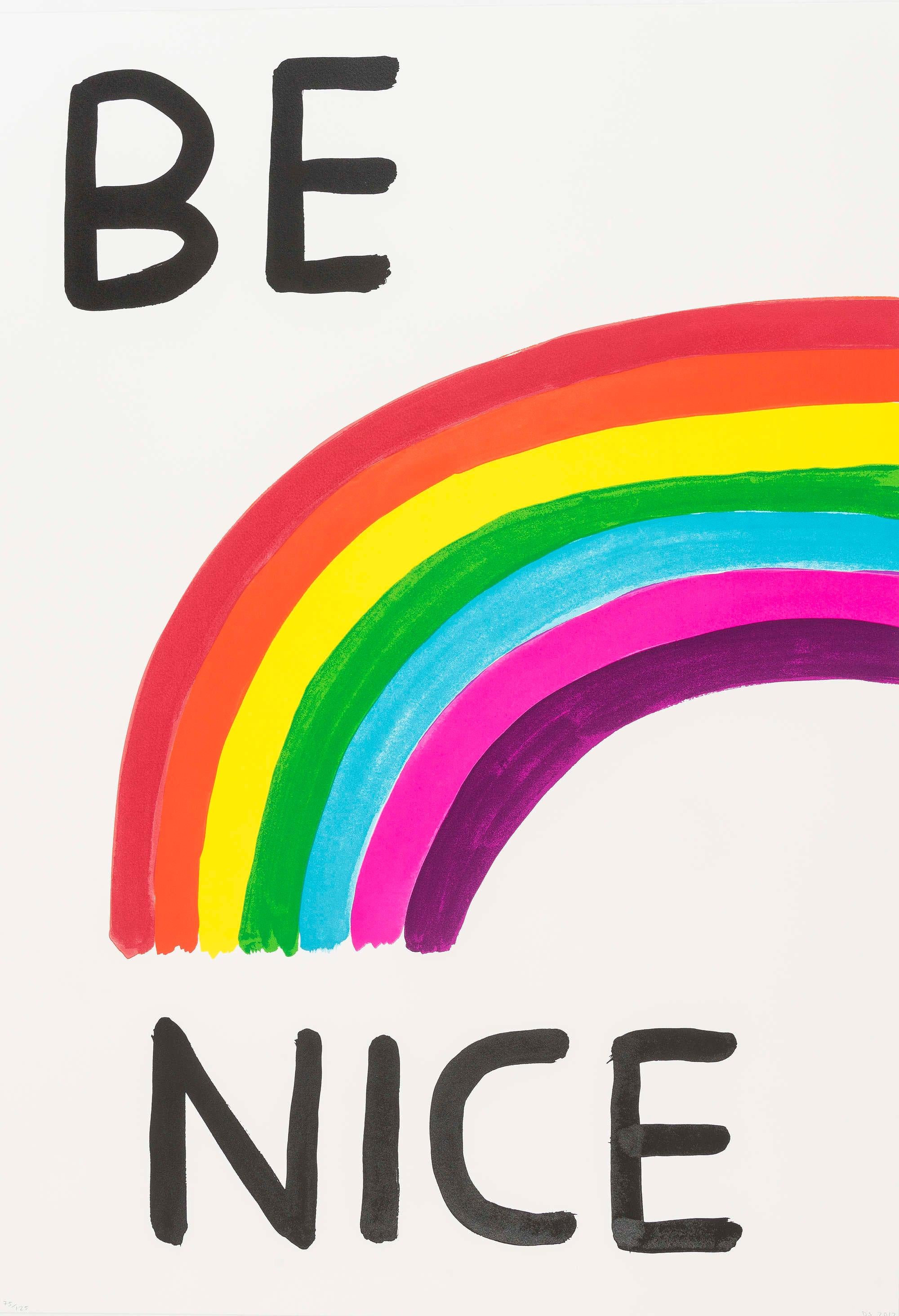 David Shrigley - Be Nice -- Screen Print, Text Art, Contemporary Art by ...