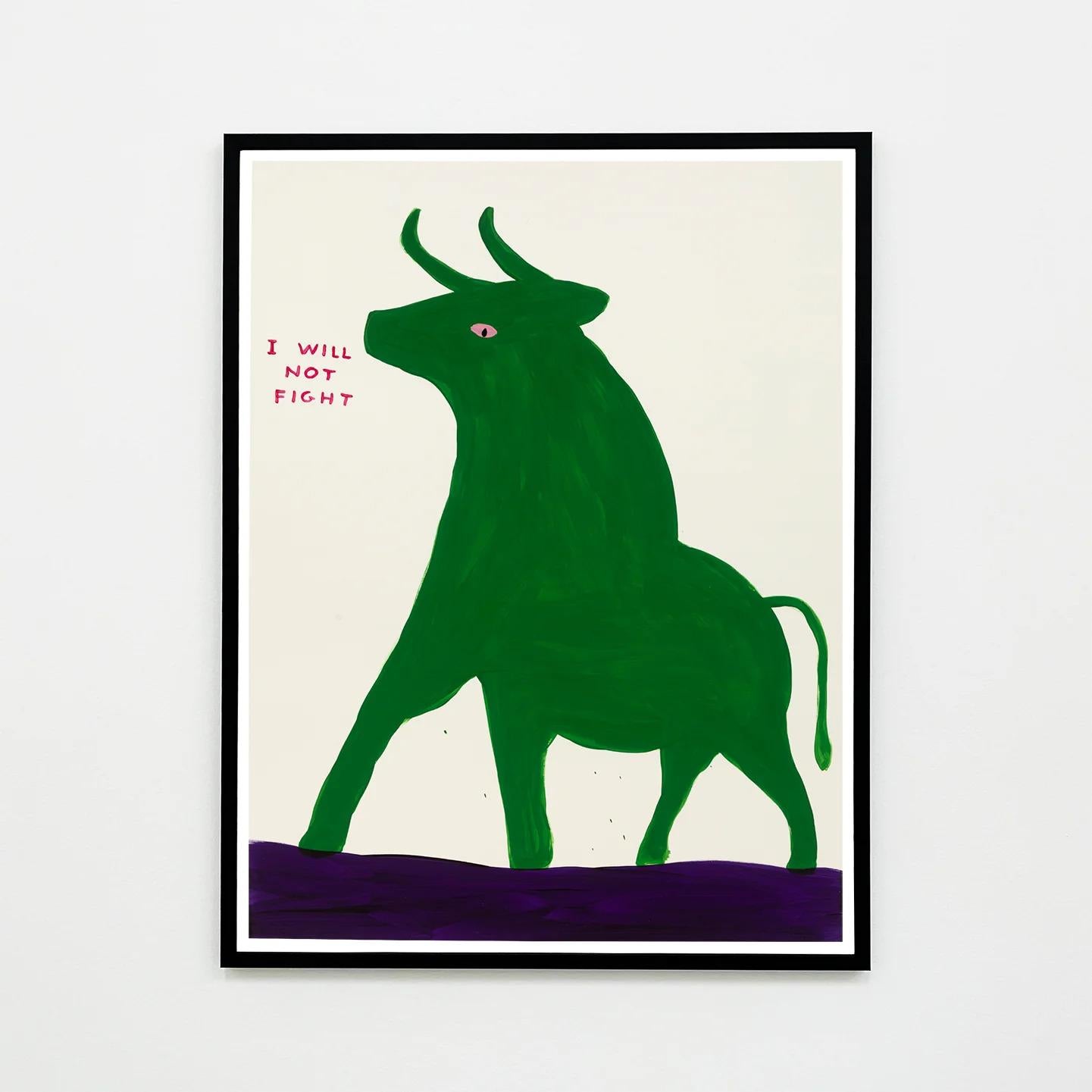 David Shrigley - David Shrigley, I Will Not Fight (framed), 2019 For ...
