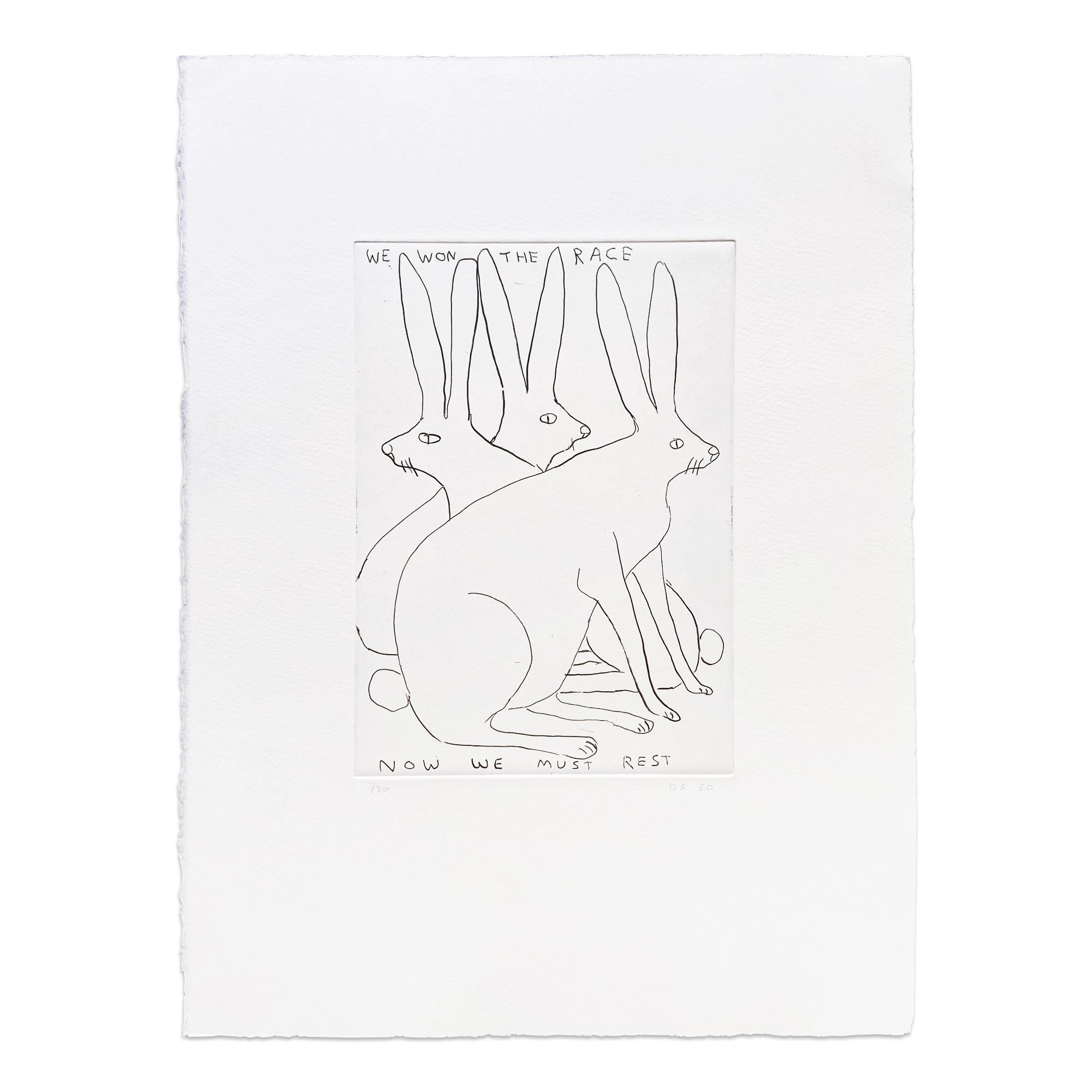 David Shrigley - David Shrigley - We Won The Race, Etching Contemporary ...