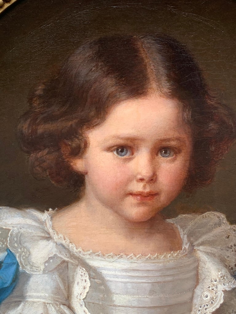 David Simonson - 19th century Austrian Portrait of a young girl in ...