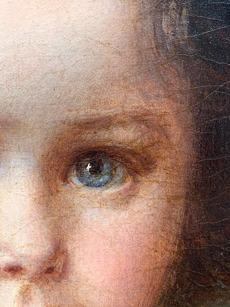 David Simonson - 19th century Austrian Portrait of a young girl in ...