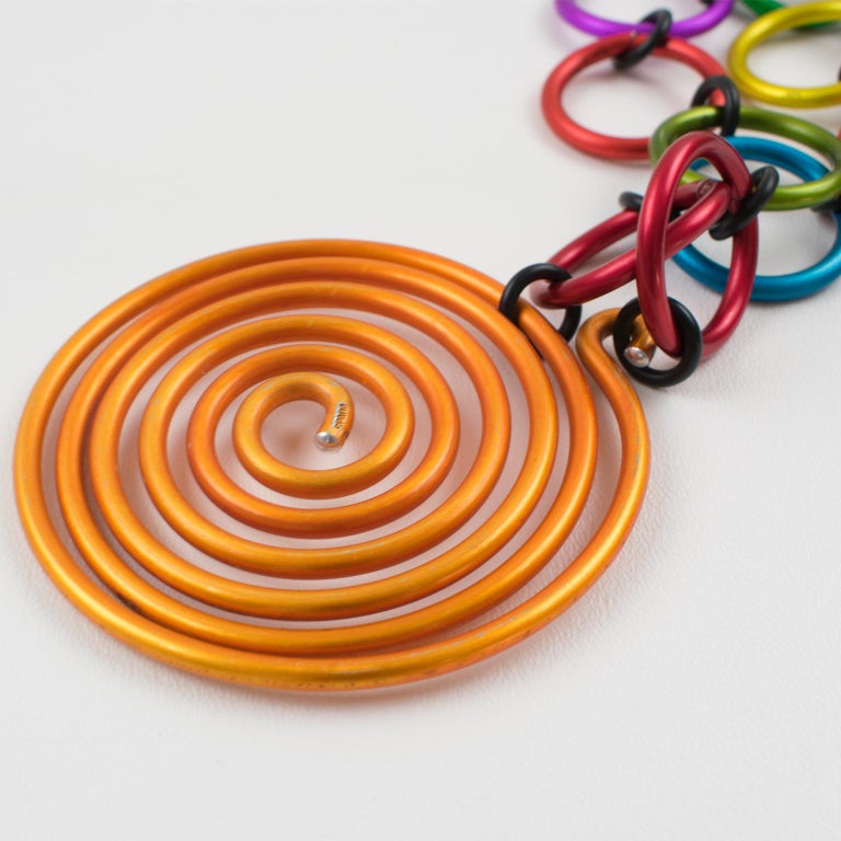 David Spada Space Age Multicolor Aluminum Pendant Necklace at 1stDibs ...