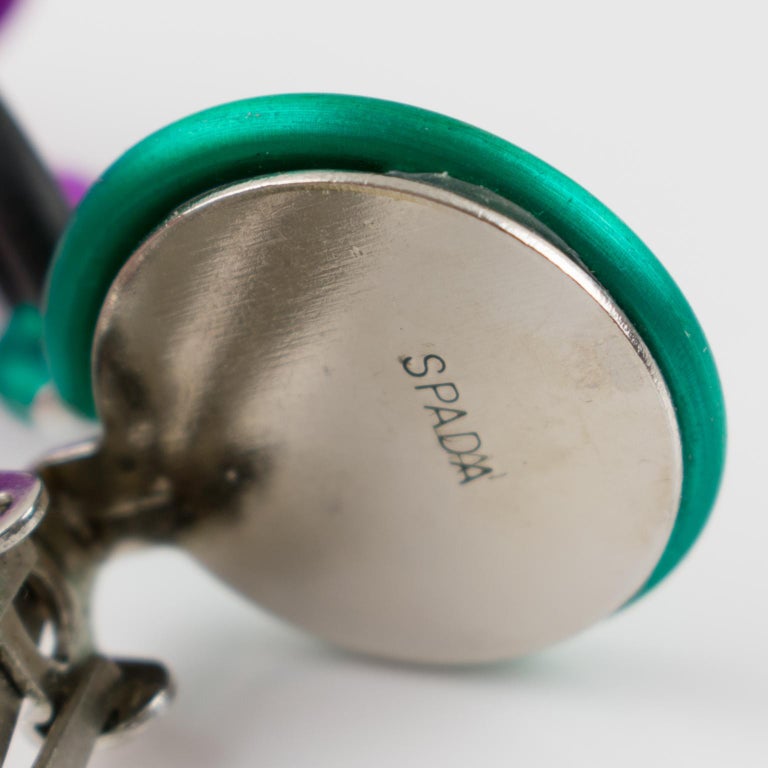 David Spada Space Age Multicolor Anodized Aluminum Dangling Clip on ...