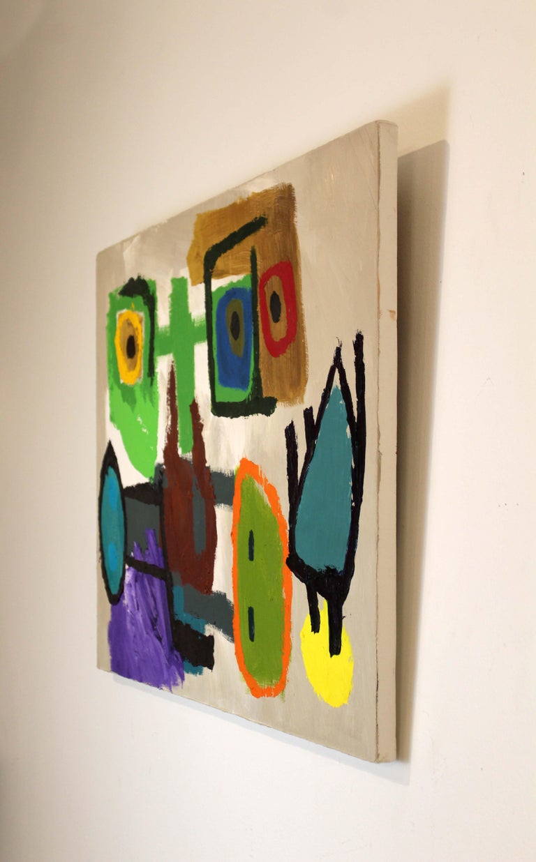 David Stanton a Flock Abstract Expressionist Acrylic Painting on Canvas ...