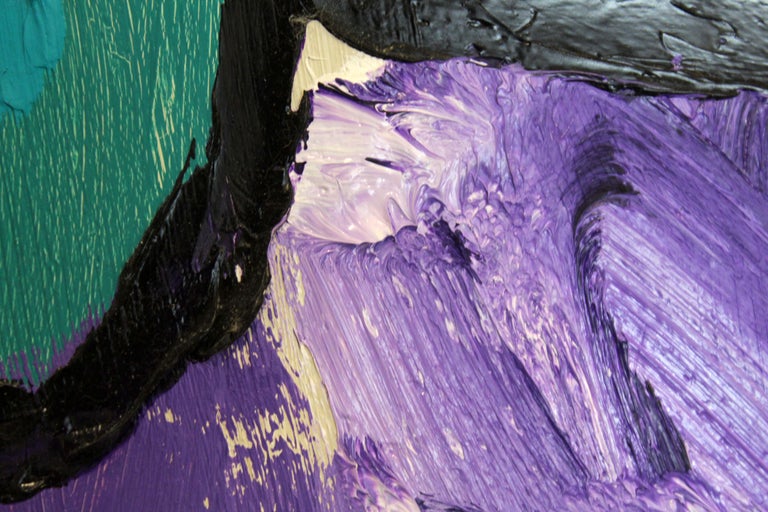 David Stanton a Flock Abstract Expressionist Acrylic Painting on Canvas ...