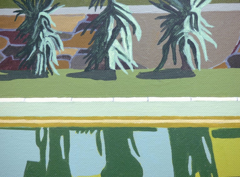 David Supper - La Piscine Verte, Painting, Acrylic on Canvas For Sale ...