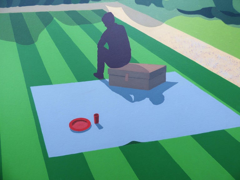 David Supper - Picnic, Painting, Acrylic on Canvas For Sale at 1stDibs