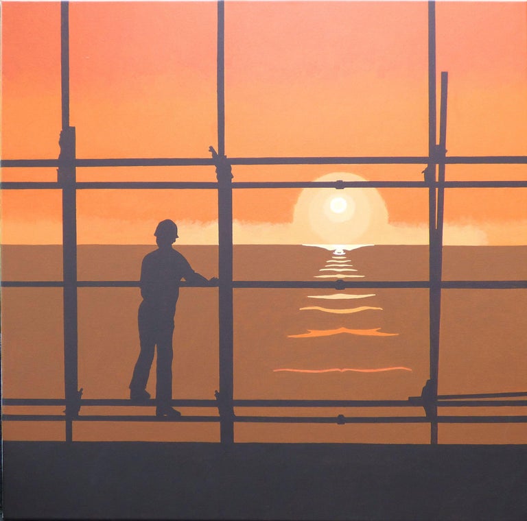 David Supper - Scaffolder #1, Painting, Acrylic on Canvas For Sale at ...