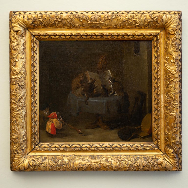 An Interior Scene with Cats, Monkeys and Owls Making Music, David ...