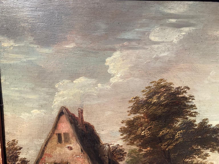 Circle of David Teniers, Landscape with Peasants by an Inn and a River ...