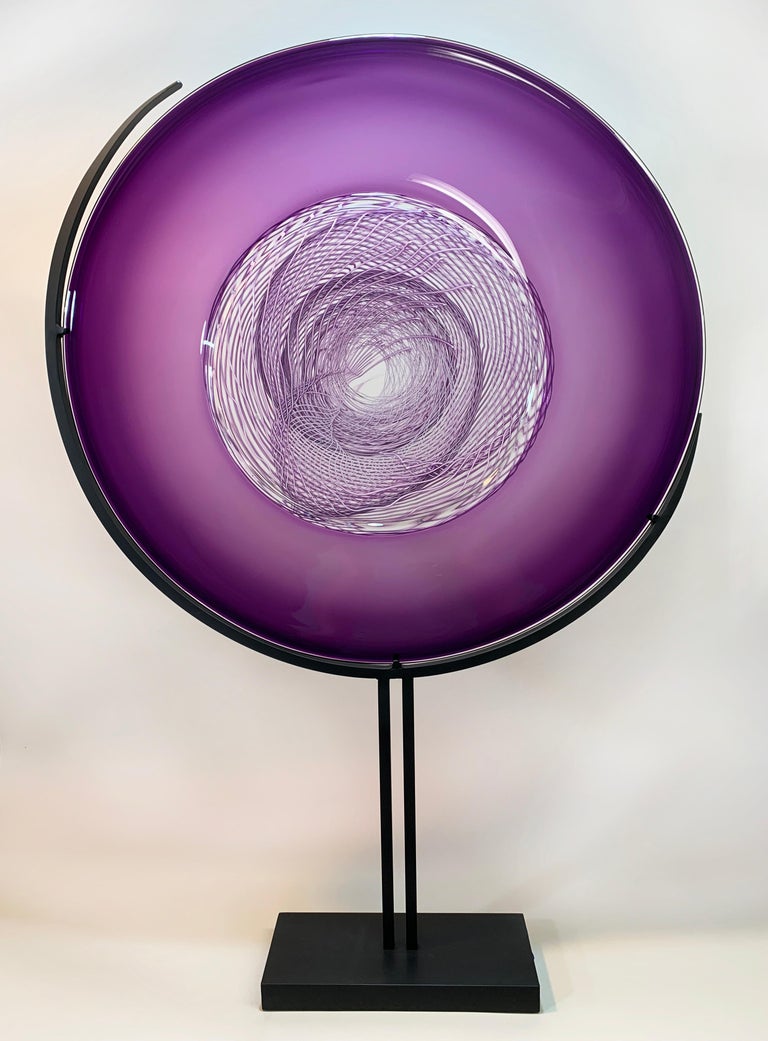 David Thai - Amethyst Rondelle, Modern Canadian Glass Sculpture, 2022 ...