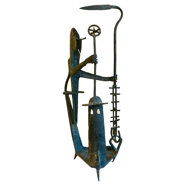 David Tolerton Surrealist Iron Sculpture For Sale at 1stDibs