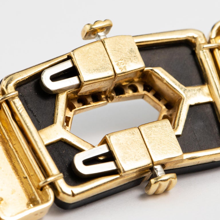 David Webb 18 Karat Yellow Gold Onyx Mabe Pearls Demi Parure For Sale ...