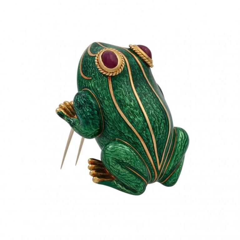 David Webb Brosche 'Frosch' For Sale at 1stDibs