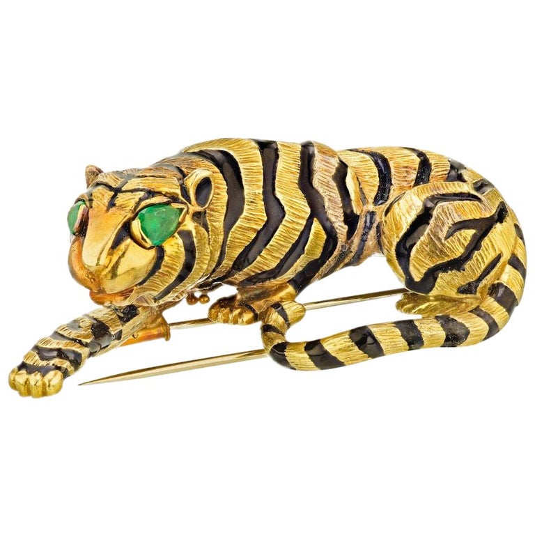 David Webb, ca. 1970, Tiger-Brosche bei 1stDibs