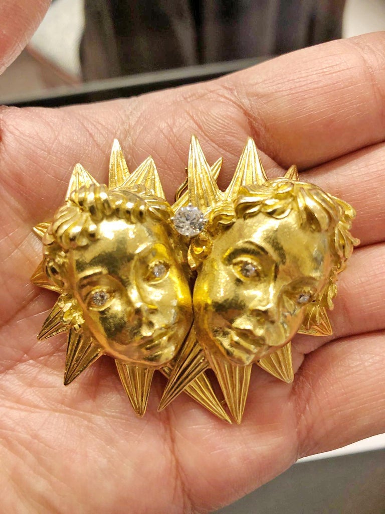 David Webb Diamond 2 Child Pendant For Sale at 1stDibs