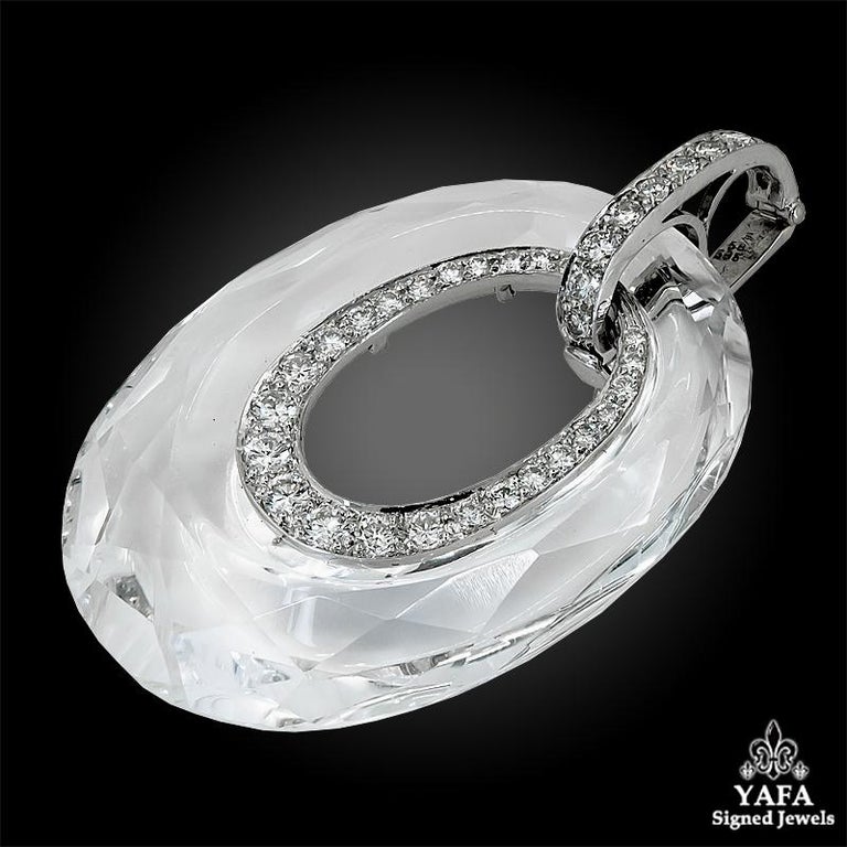 David Webb Diamond, Crystal Pendant For Sale at 1stDibs