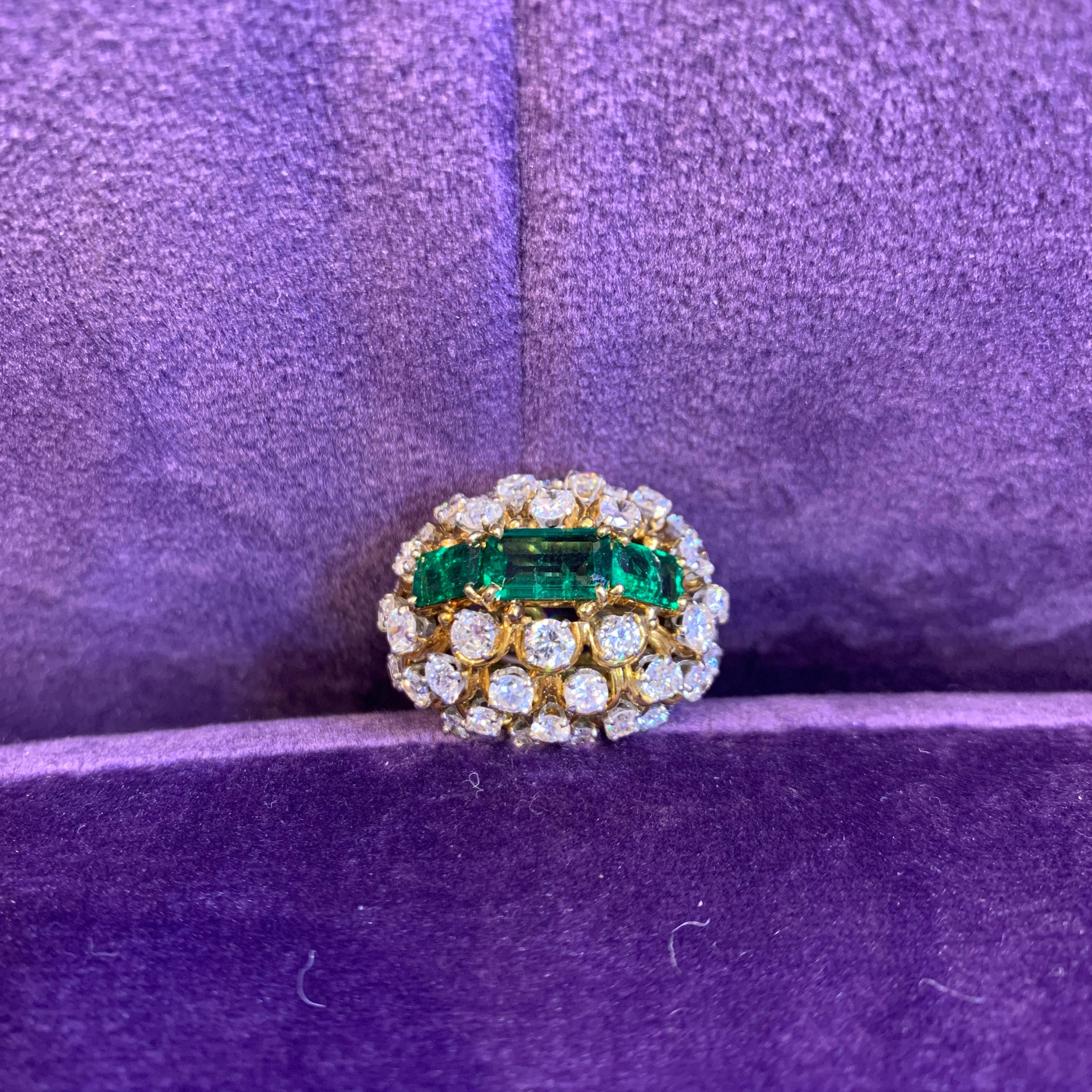 David Webb Emerald and Diamond Ring For Sale at 1stDibs | david webb ...