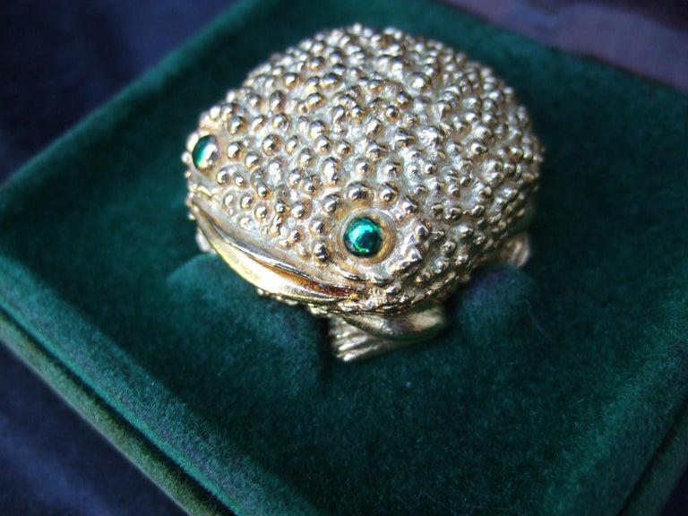 David Webb Gilt Metal Toad Wax Perfume Figure for Revlon c 1970s For ...