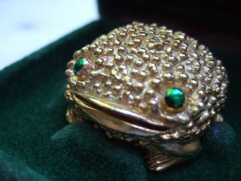 David Webb Gilt Metal Toad Wax Perfume Figure for Revlon c 1970s For ...