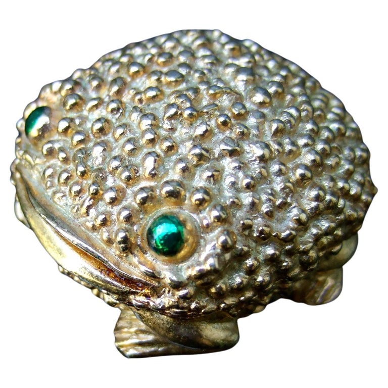 David Webb Gilt Metal Toad Wax Perfume Figure for Revlon c 1970s For ...