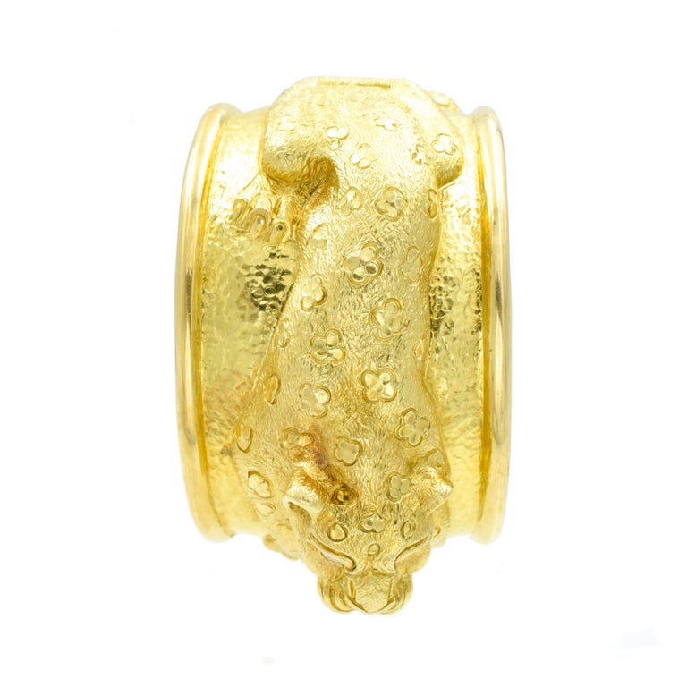 David Webb Gold and Diamond Leopard Cuff at 1stDibs | david webb ...
