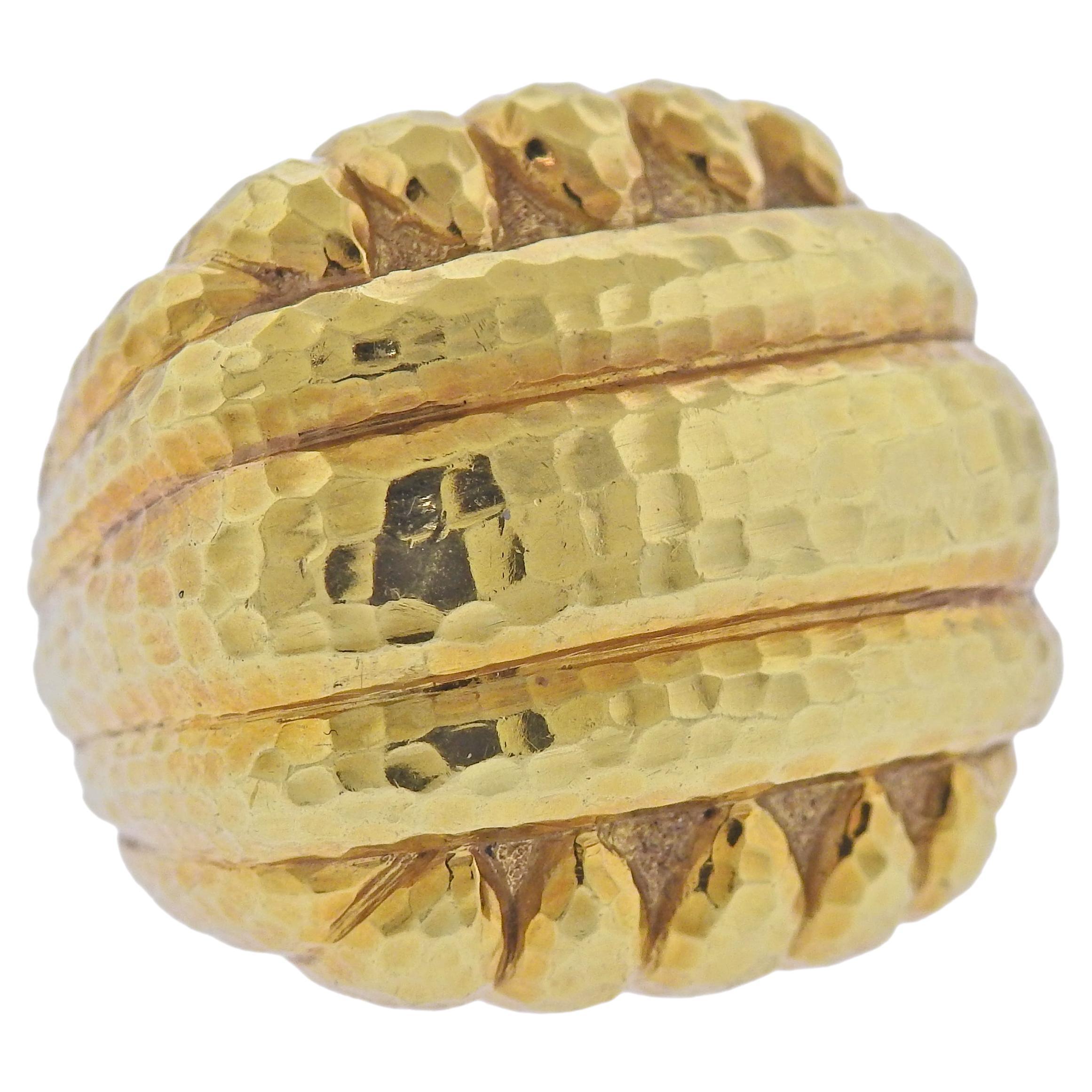 Whimsical David Webb Ruby Gold Owl Ring at 1stDibs