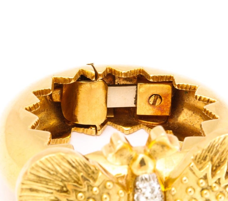 David Webb One of a Kind Diamond Butterfly Hair Clip at 1stDibs