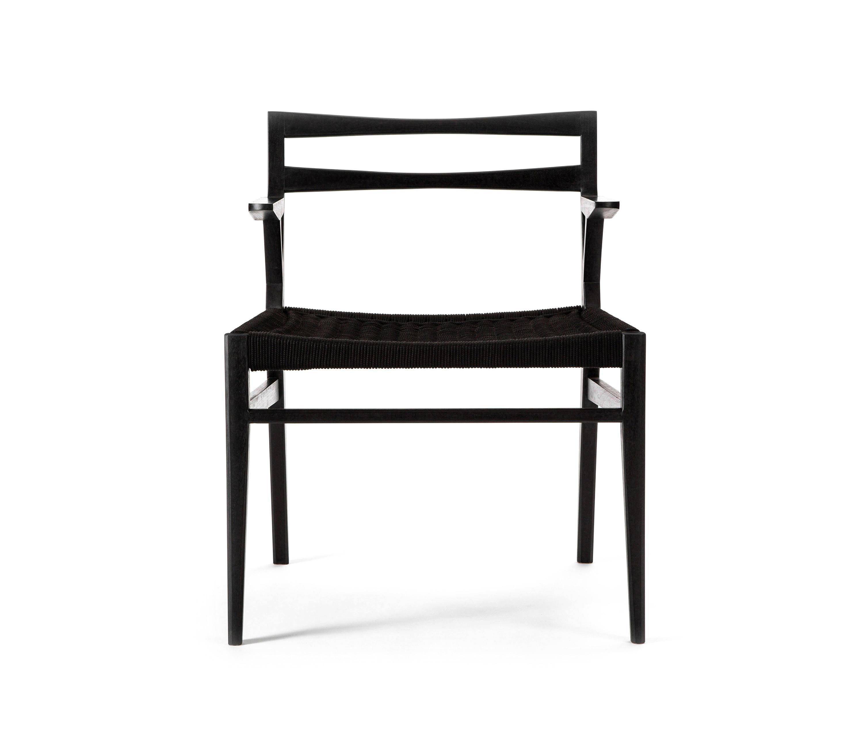 Agnes Armchair in Mahogany with Rope Seating by ATRA For Sale at 1stDibs
