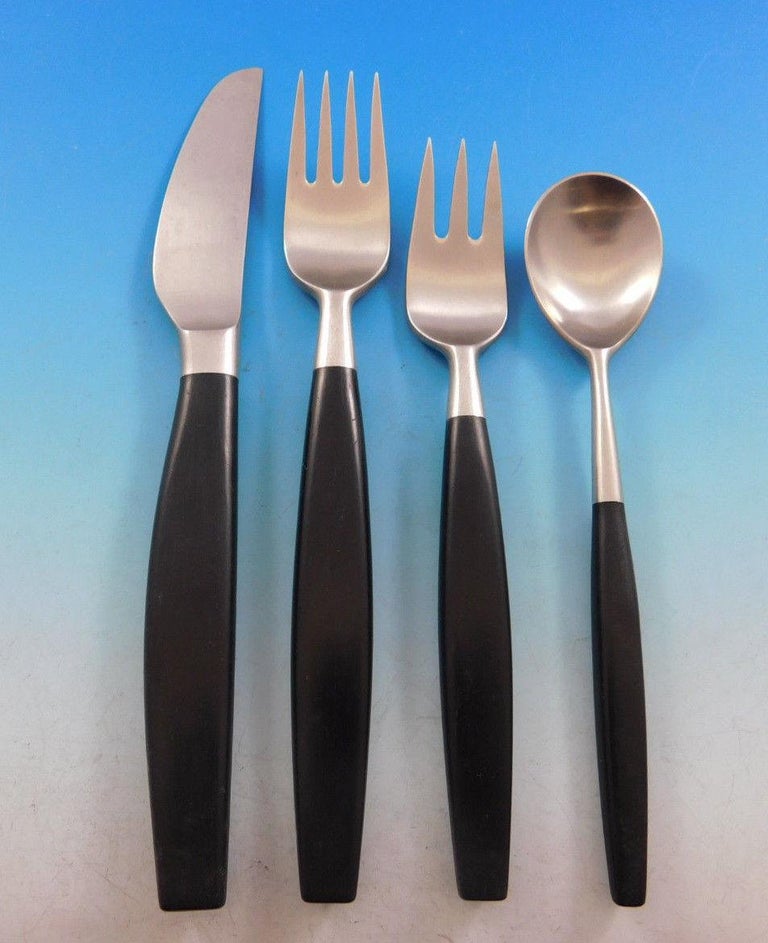 Lion Black by Hackman Stainless Steel Flatware Service for 10 Set 60 ...