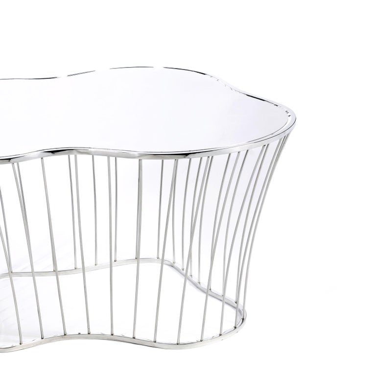 Puddle Stainless Side Table For Sale at 1stDibs