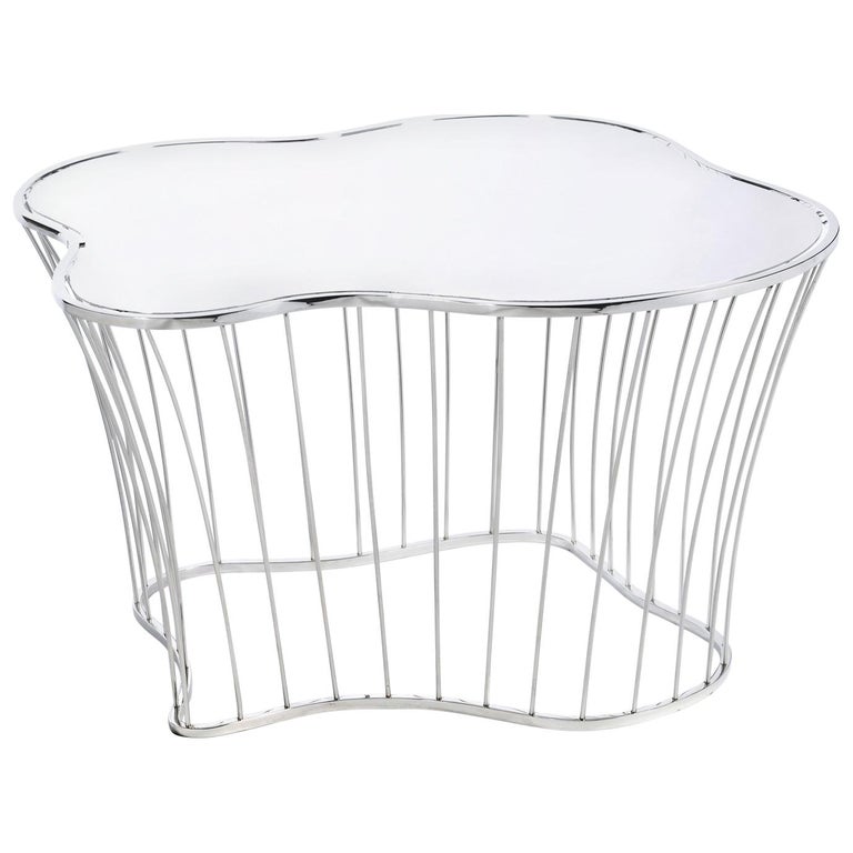 Puddle Stainless Side Table For Sale at 1stDibs