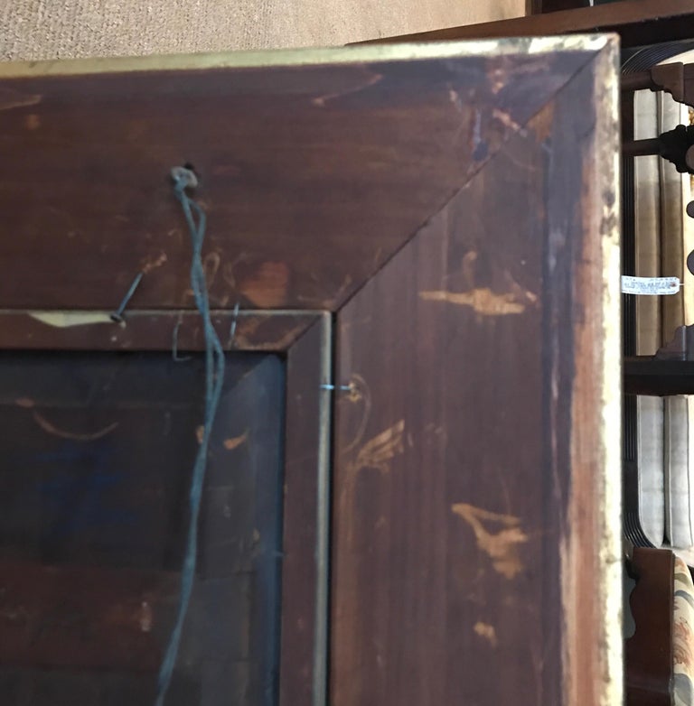 Antique Oil Painting on Board Artist SIgned Original Frame For Sale at 1stDibs