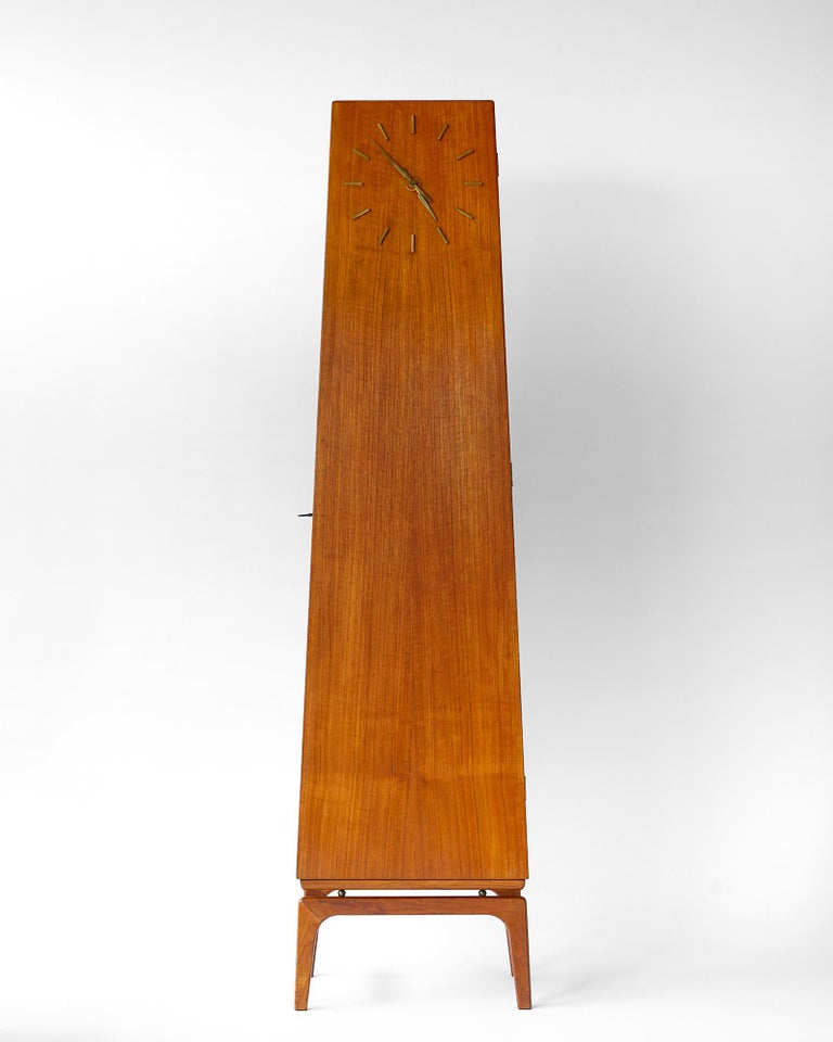 Danish Modern Storage Cabinet Grandfather Clock at 1stDibs