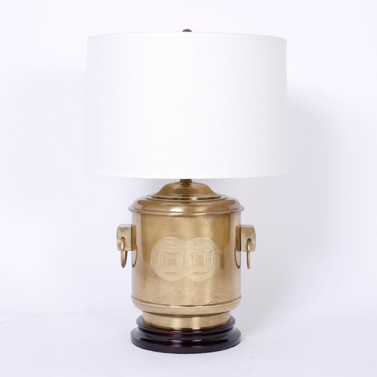 Pair of Brass Chinese Style Table Lamps at 1stDibs