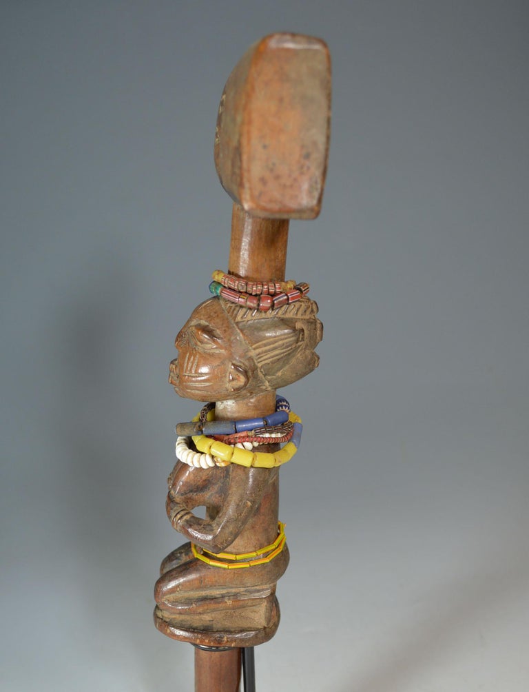 African Tribal Art Fine Old Yoruba Shango Staff at 1stDibs