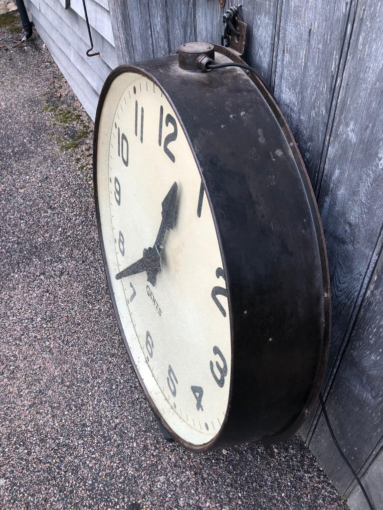 Industrial Factory Clock, Gents of Leicester, circa 1920 at 1stDibs