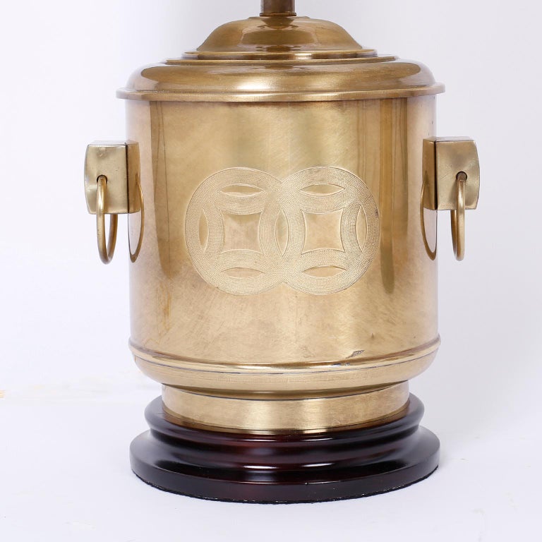Pair of Brass Chinese Style Table Lamps at 1stDibs