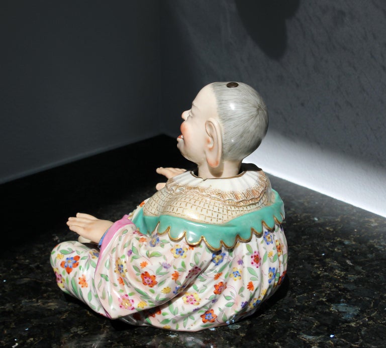 Antique Meissen Porcelain Articulated Nodder Nodding Head Pagoda Figure ...