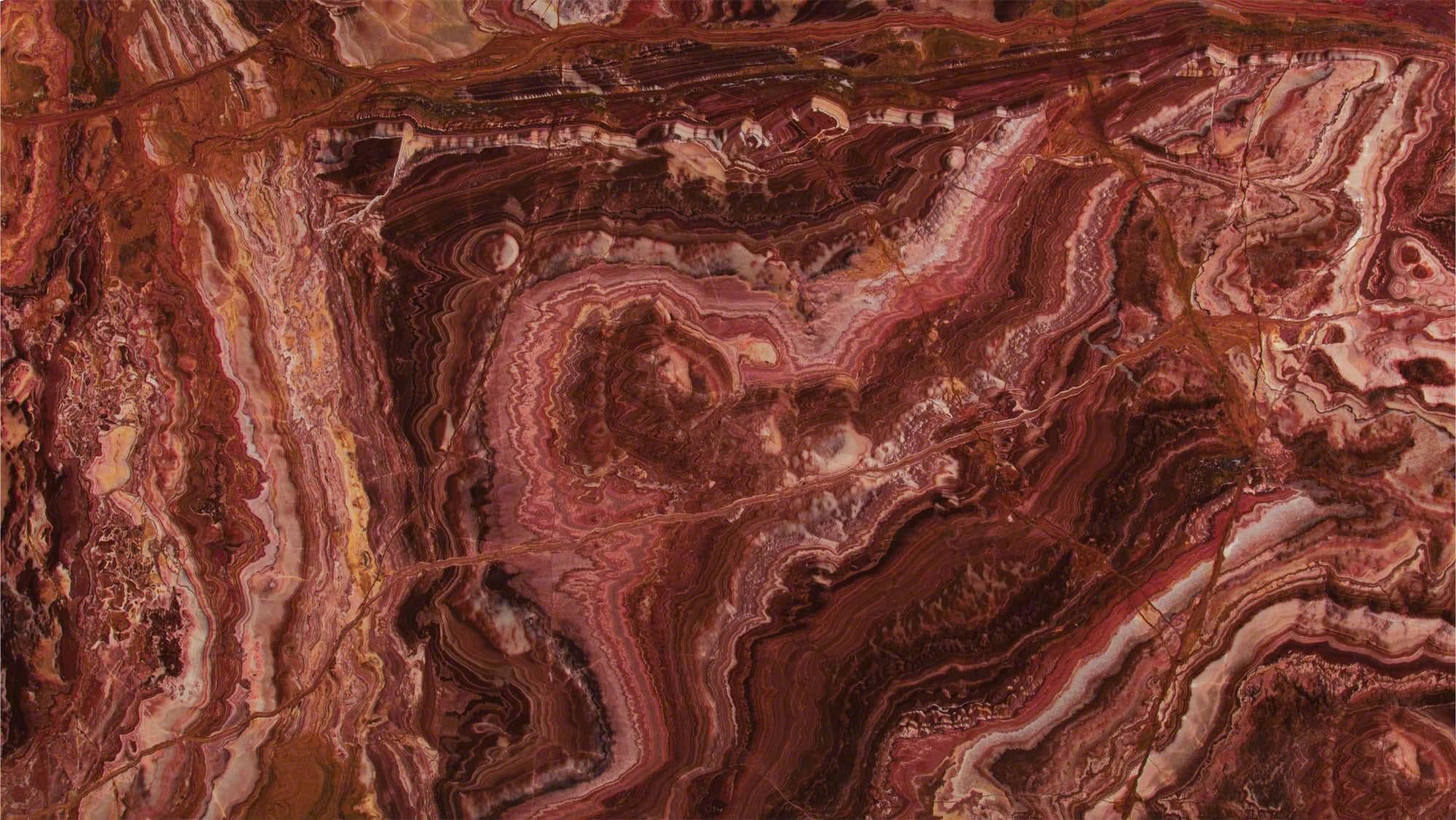 Contemporary Diablo Console or Sideboard in Red Passion Onyx, Wood ...