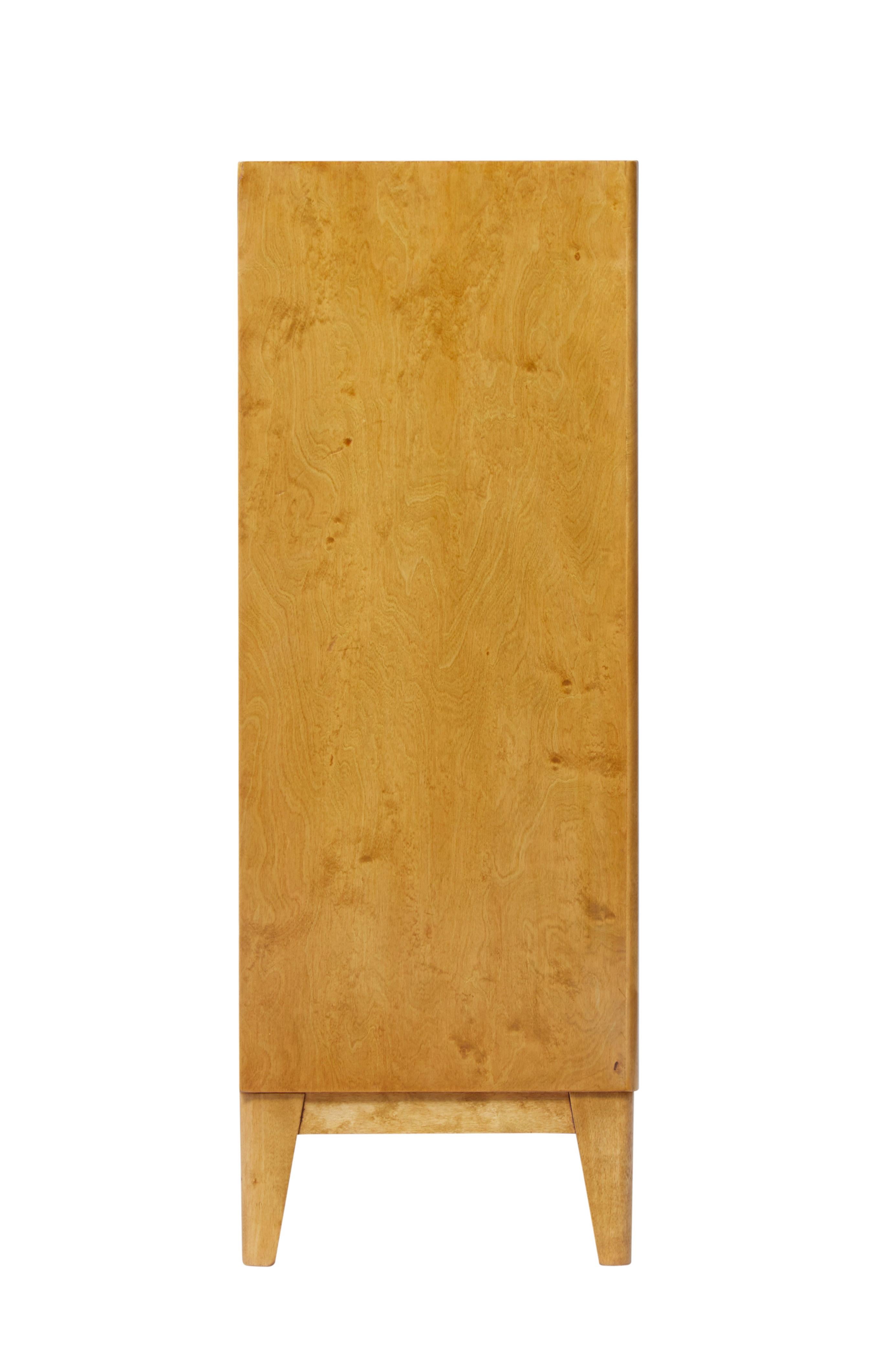 Mid-20th Century Scandinavian Open Birch Bookcase Unit at 1stDibs