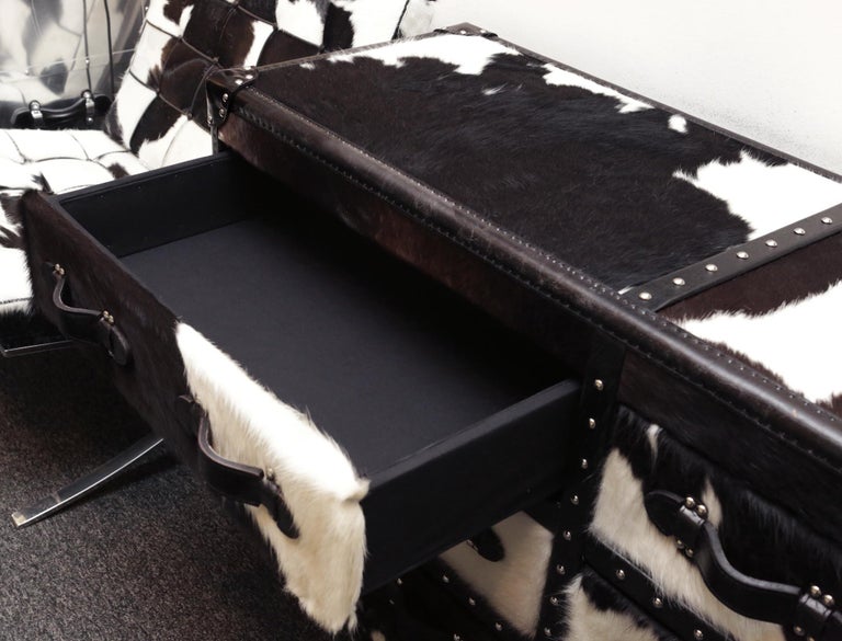 Wild Black and White Cowhide Long Chest For Sale at 1stDibs | cowhide ...